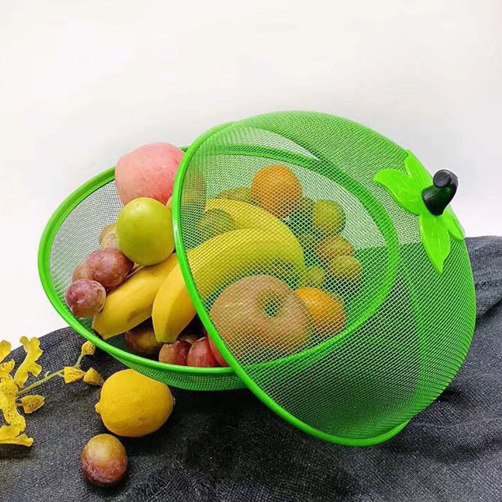 Yesbay Fruit Bowl Vegetable Basket 24/28cm Metal Mesh Bowl for Washing ...
