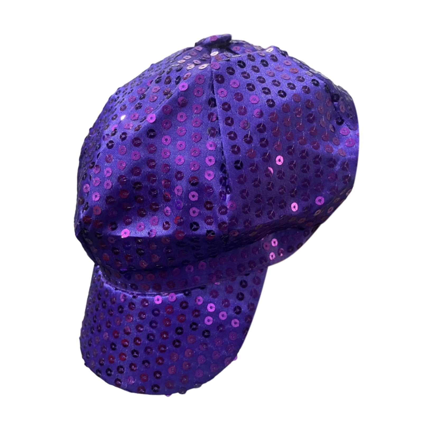 Yesbay Glittery Sequin Peaked Cap Unisex Party Hat Sunscreen Long Brim ...