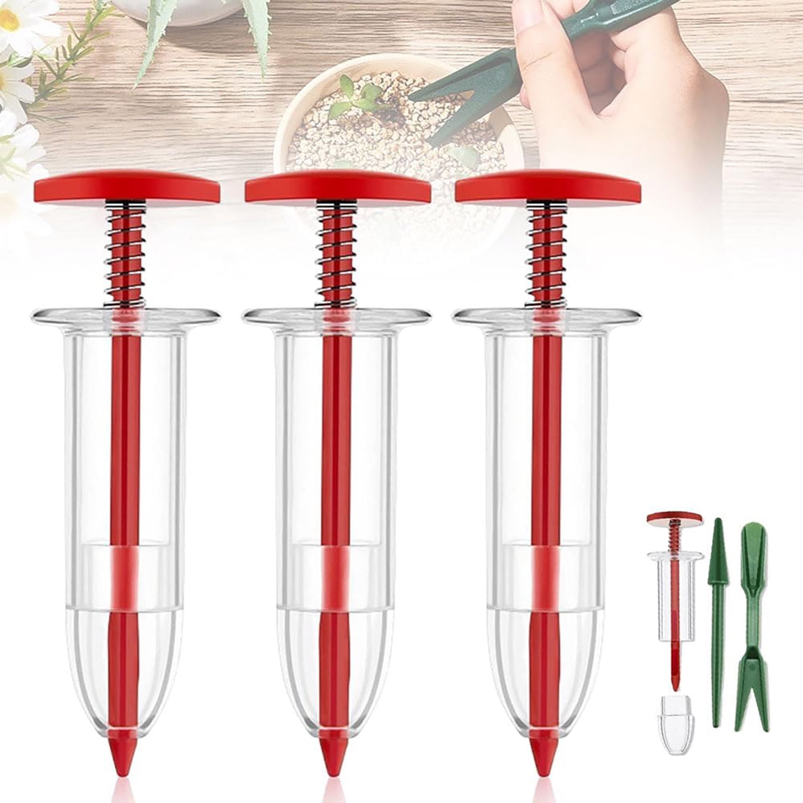 Yesbay Hand Sowing Tool Mini Seeder Set Manual Seeds Dispenser Handheld ...