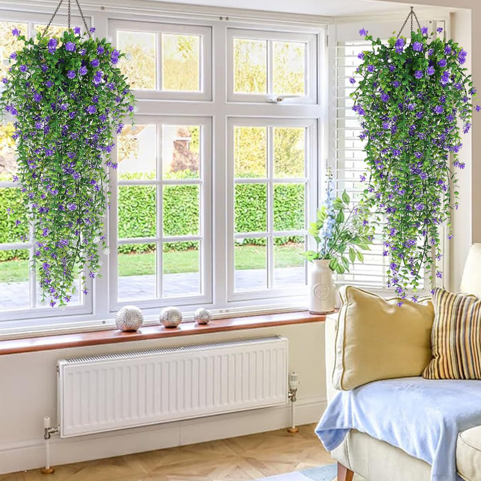 Yesbay Hanging Artificial Flower ,Faux Drooping Floral Plants Plastic ...