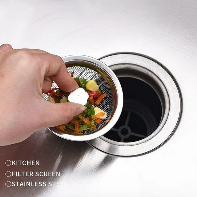 Yesbay Kitchen Sink Filter Rustproof High-density Stainless Steel Mesh ...