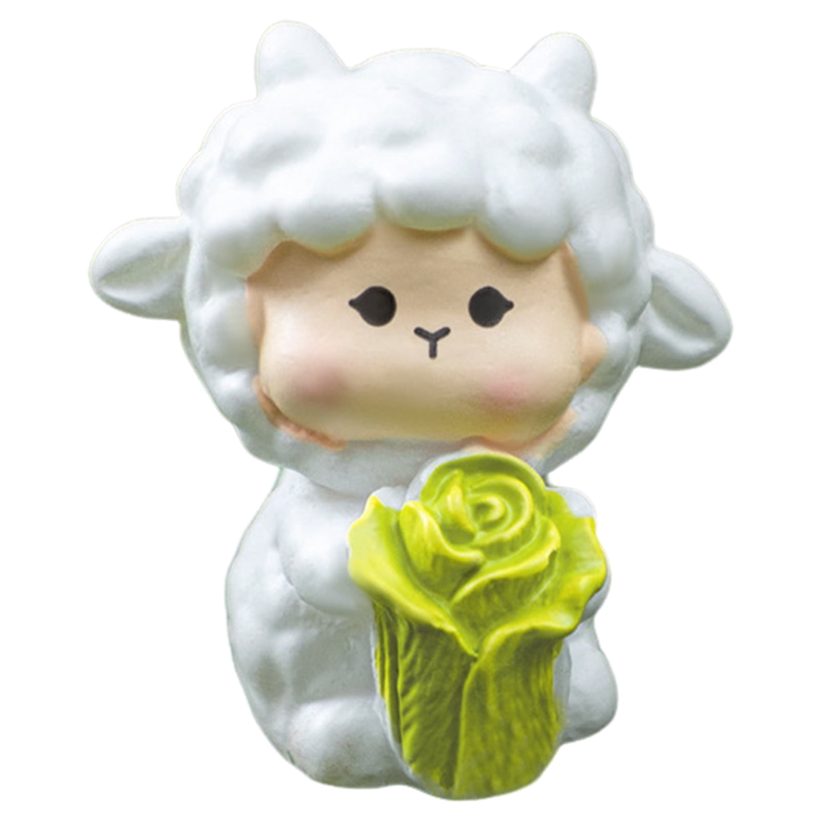Yesbay Mini Sheep Figurine Resin Miniature Animal Ornament Fall ...