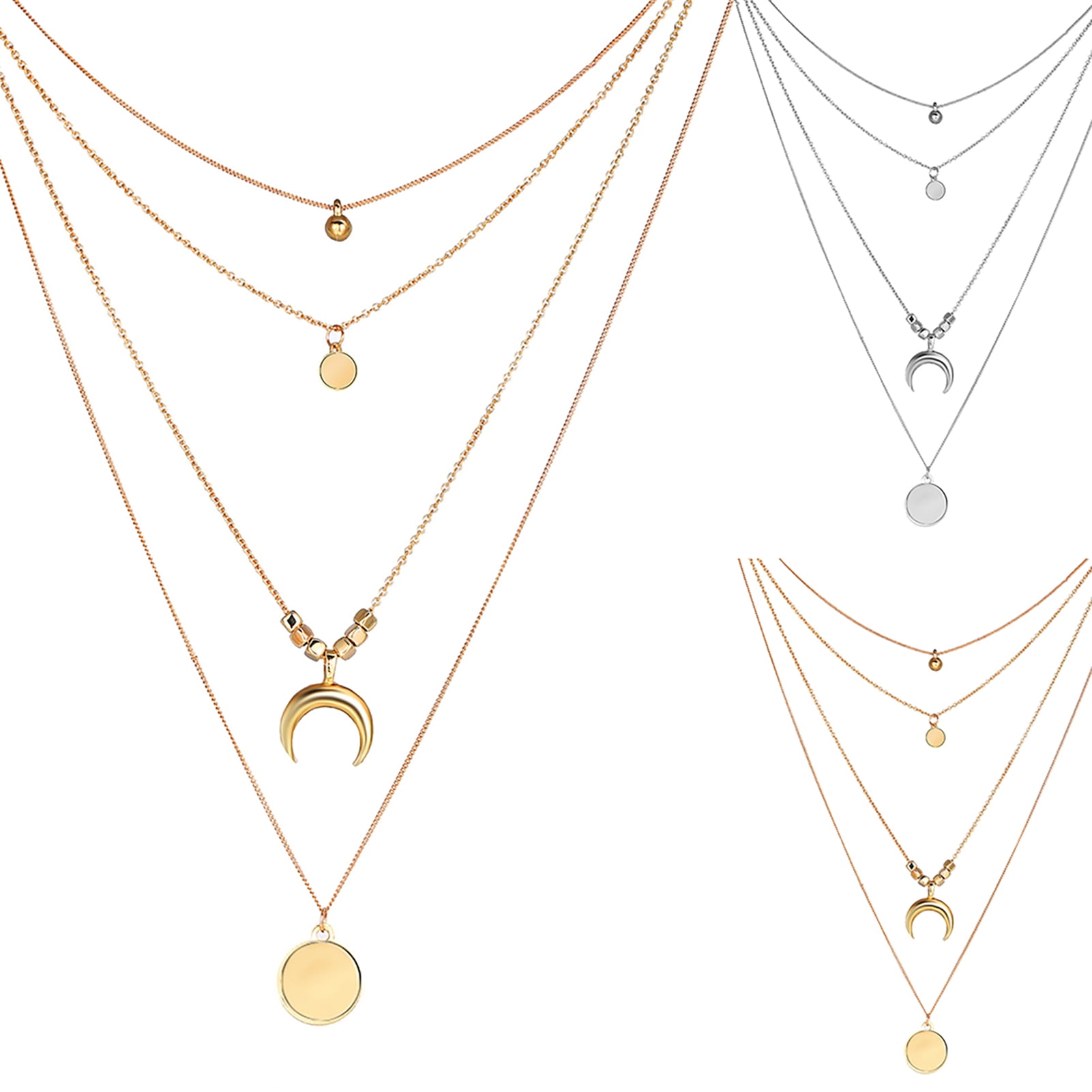 Yesbay Neck Pendant Exquisite Stainless Silver Color Long Chain ...