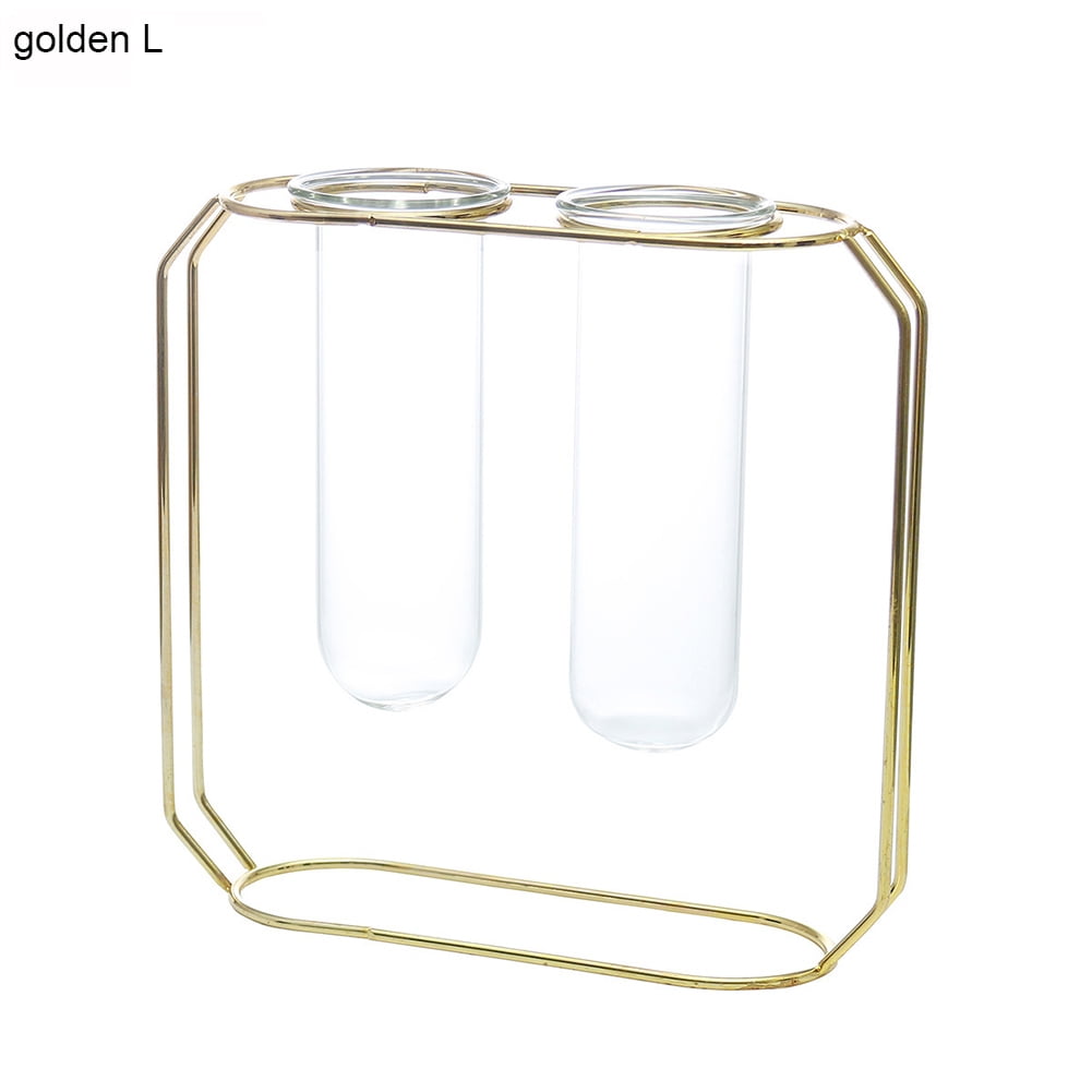 Yesbay Nordic Metal Stand Test Tube Vase Plant Flower Pot Hydroponic ...