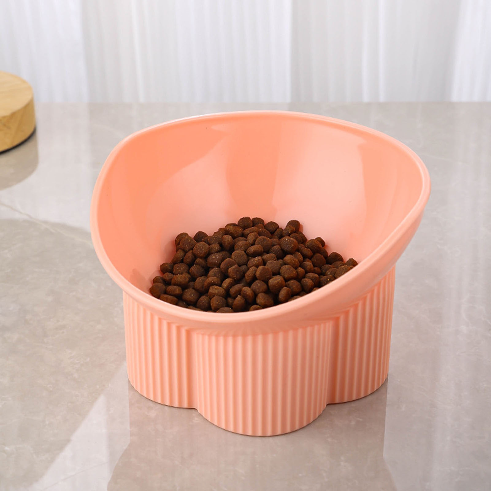 Yesbay Pet Dog Cat Bowl with Raised Stand, Food Water Cat Feeder ...