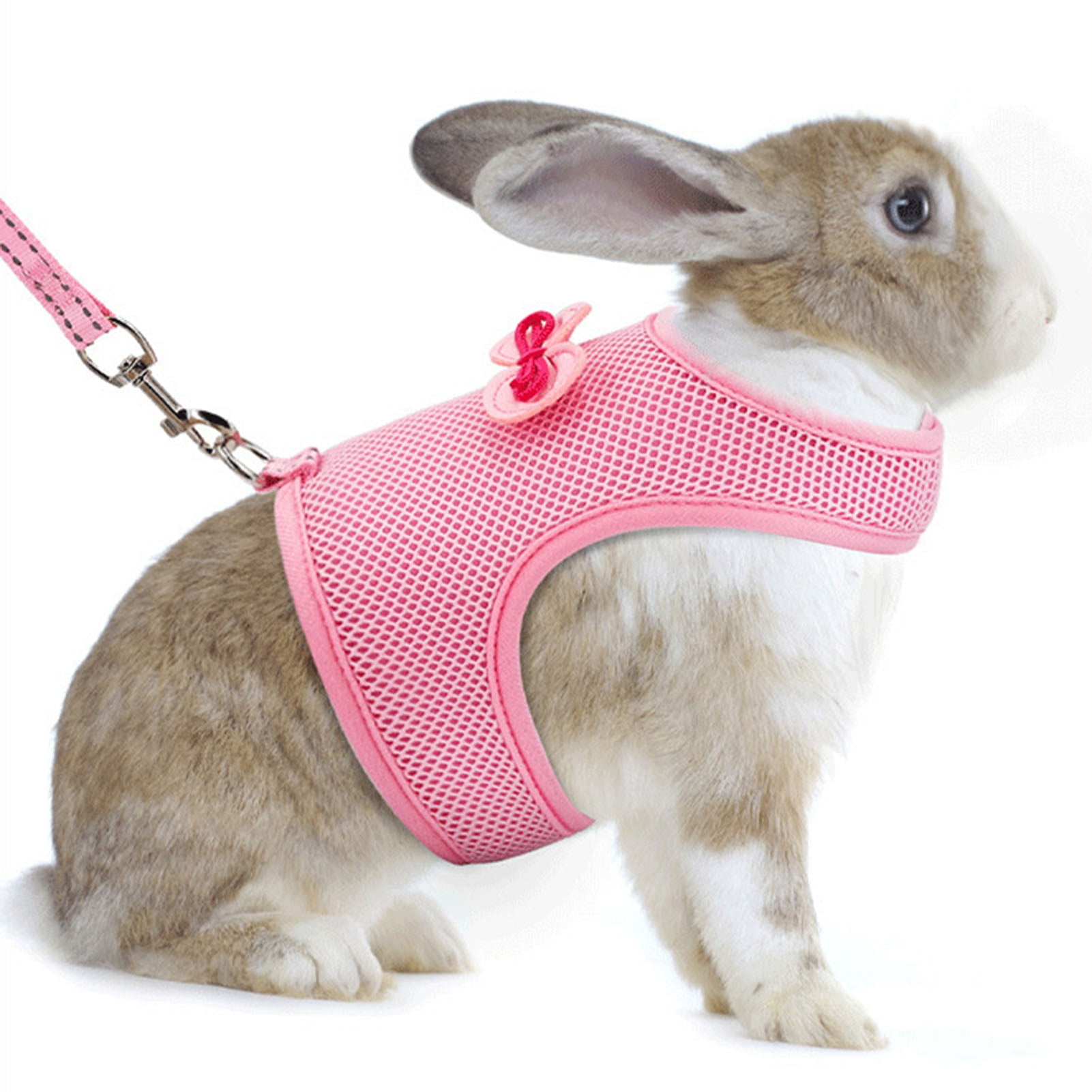 Yesbay Pet Rabbit Leash Adjustable Small Pet Harness And Leash with Bow ...