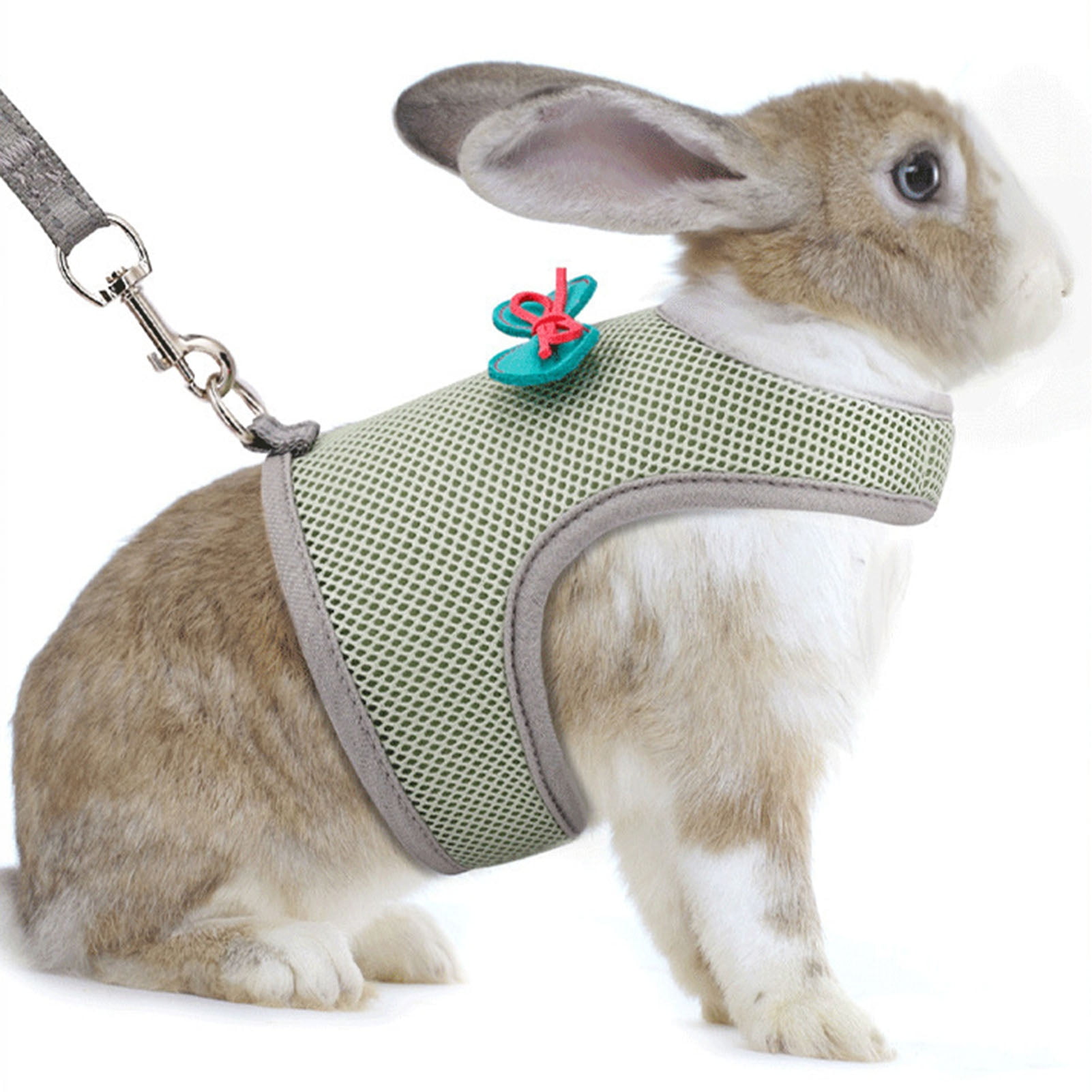 Yesbay Pet Rabbit Leash Adjustable Small Pet Harness And Leash with Bow ...