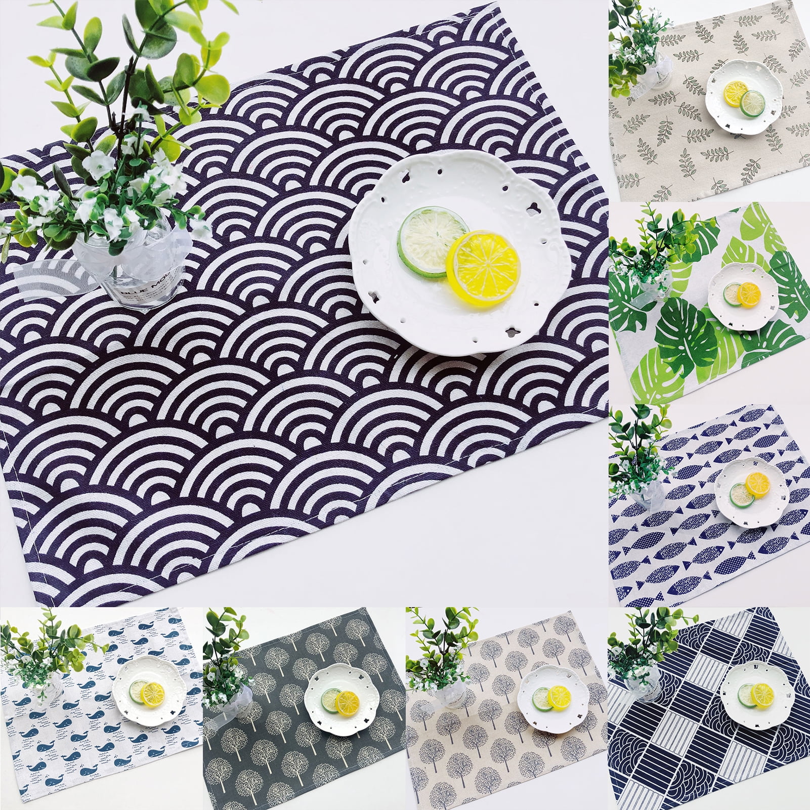 Yesbay Placemat Eco-friendly Napkins Design Fabric Rectangle Table Mat ...