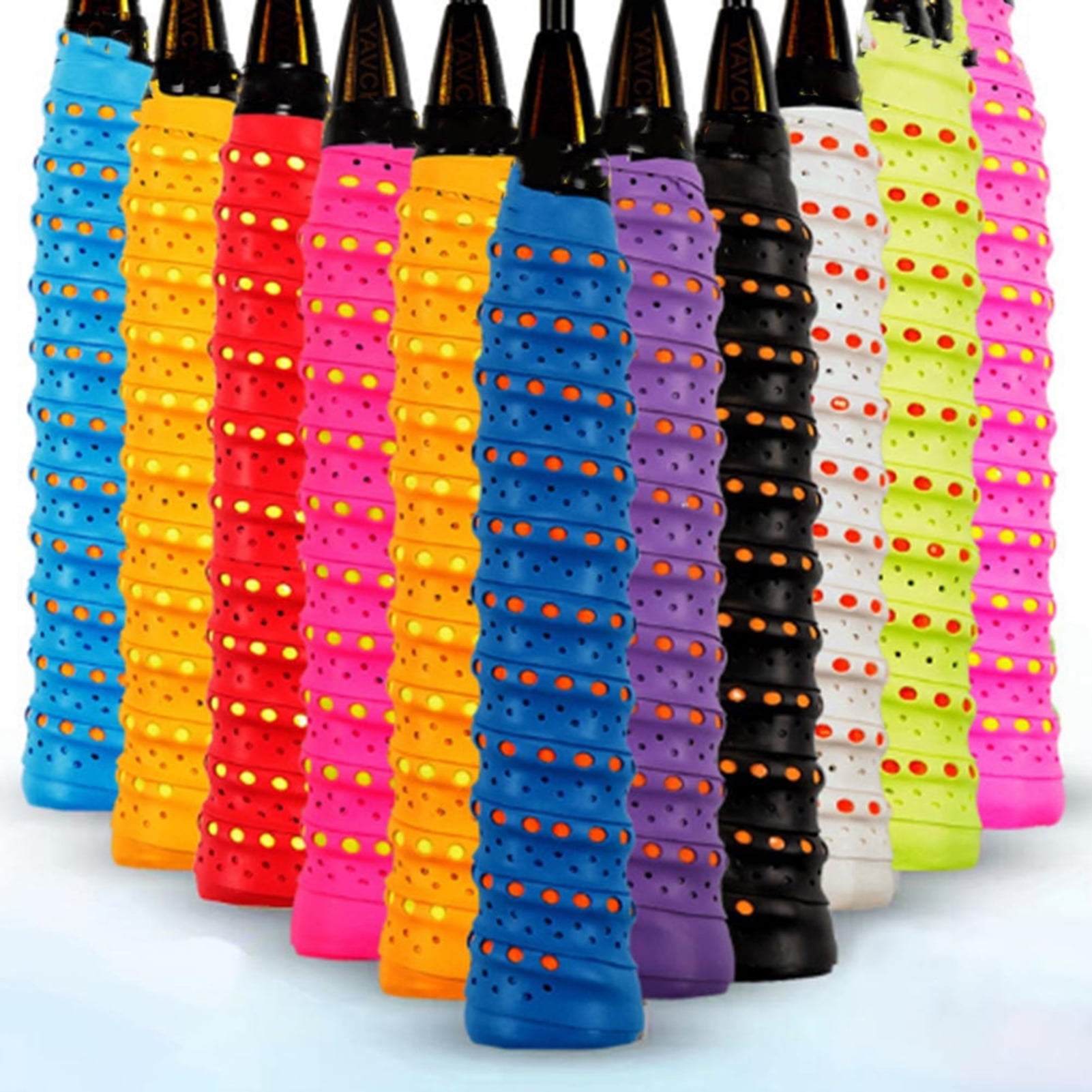 Yesbay Racket Sleeve Anti Slip Bright Color Anti-slip Overgrip Tennis ...