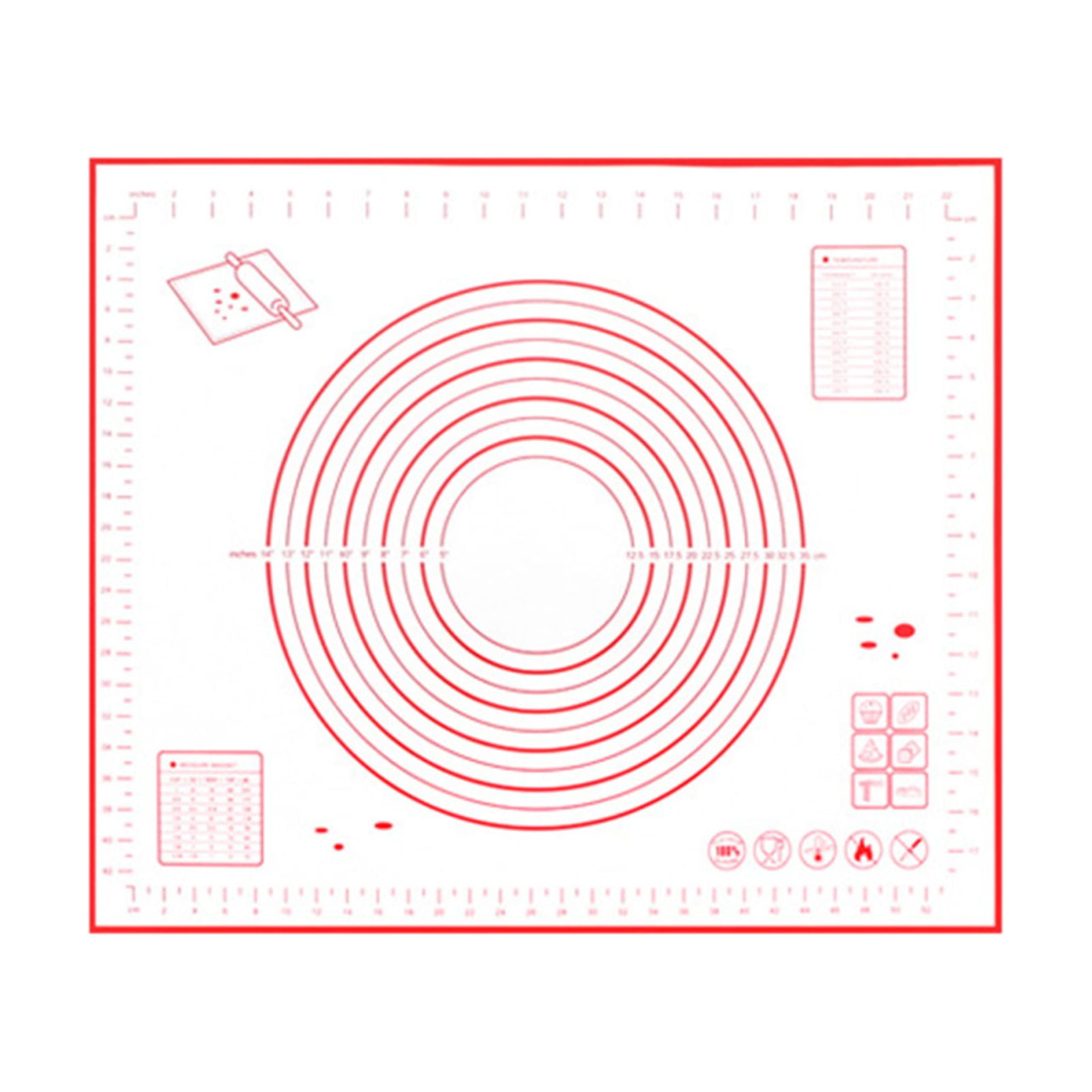 Yesbay Silicone Baking Mat Non-Stick Pastry Dough Rolling Mat with ...