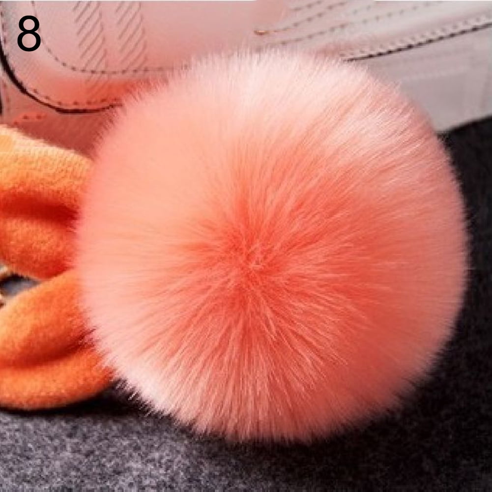 Yesbay Soft Rabbit Ear Faux Fur PomPom Ball Phone Bag Hanging Pendant ...