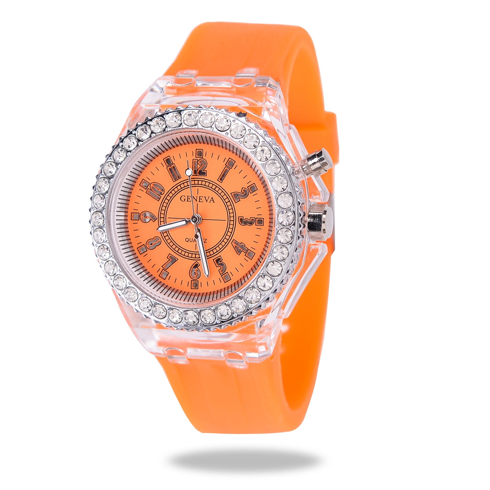 Yesbay Stylish LED Fluorescent Couple Watch Accurate Time Clear Reading ...