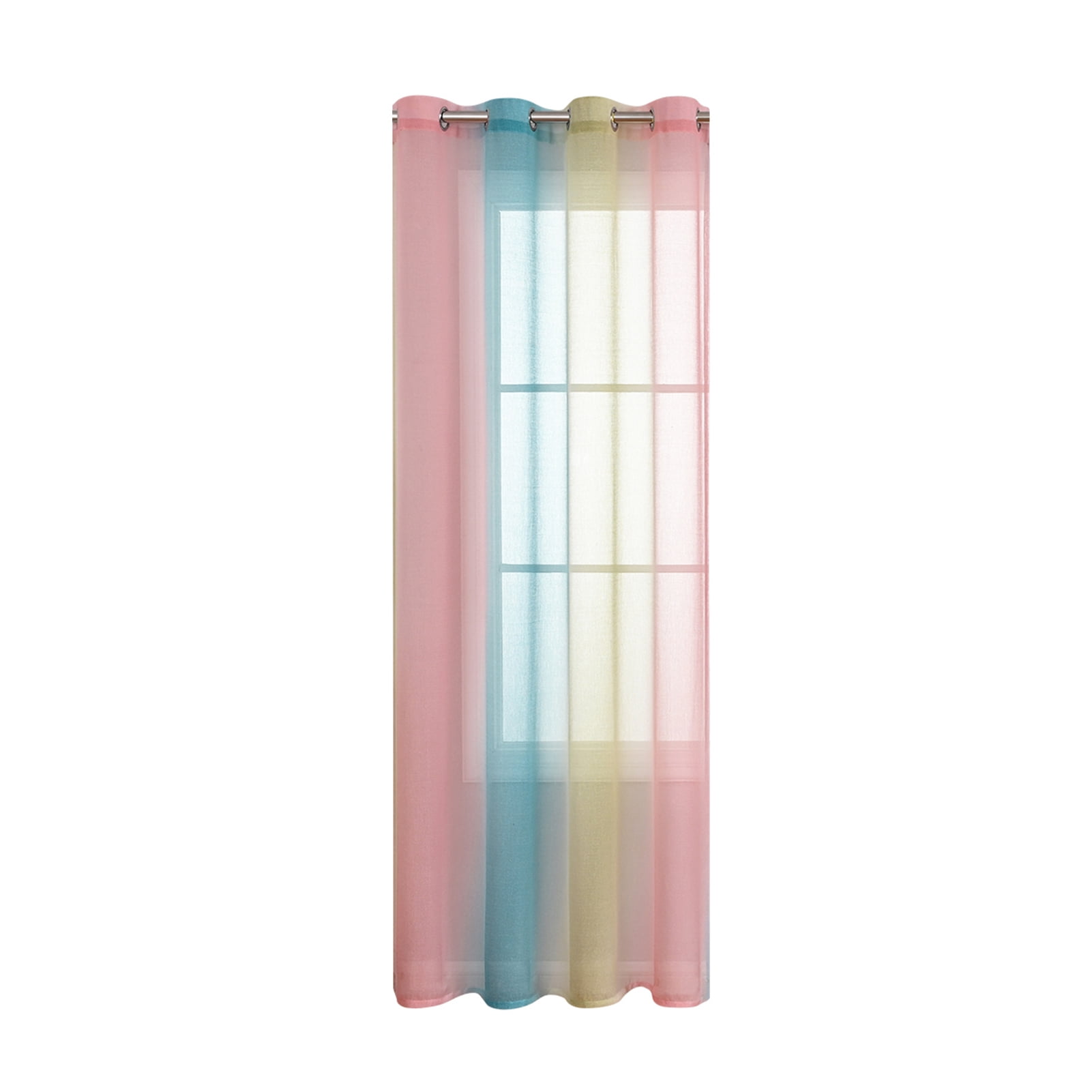 Yesbay Thin Semi-shading Window Curtain Living Room Gradient Tulle ...