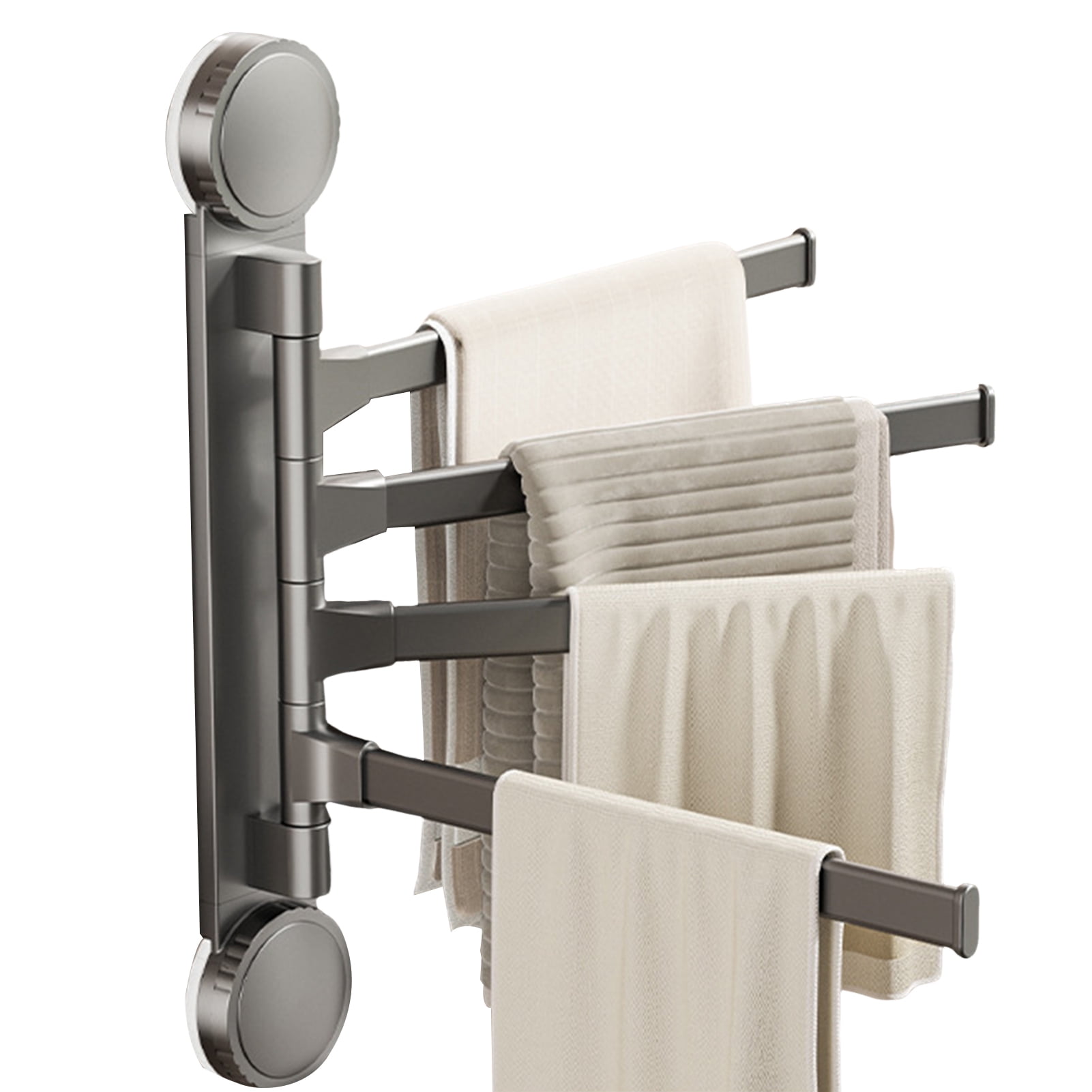 Yesbay Towel Rack with Extended Pole 180-Degree Rotation Suction Cup ...