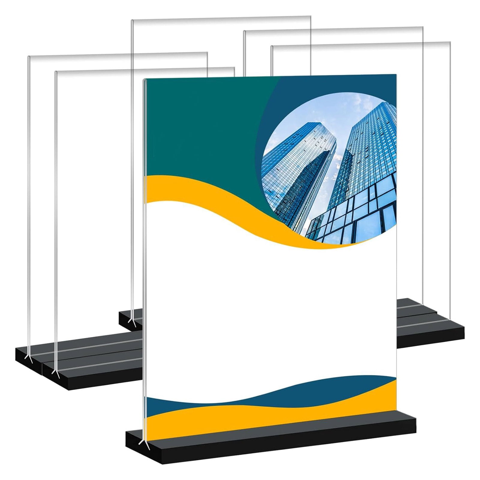 Yesbay Transparent Vertical Sign Stand High Stability Easy Insertion ...