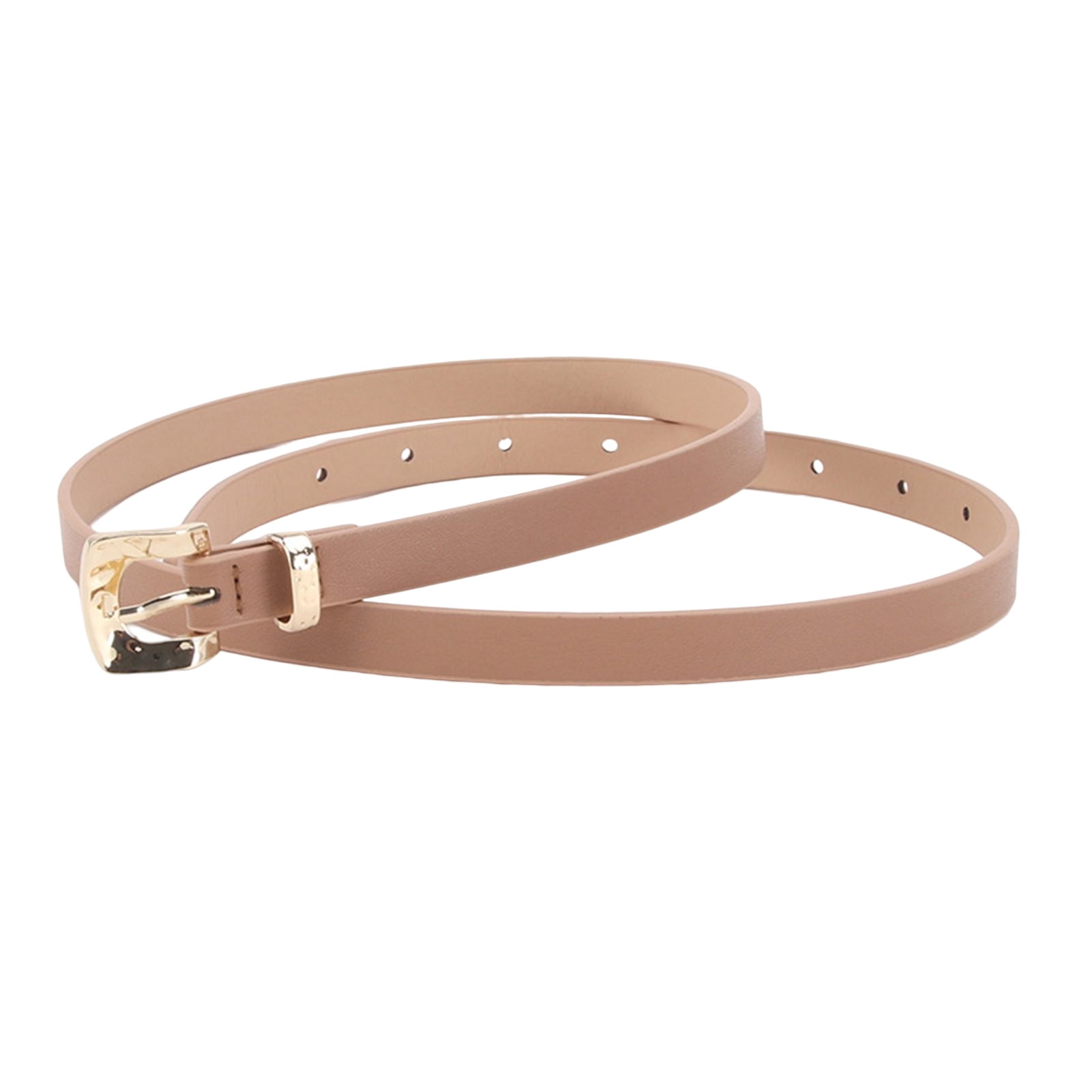 Yesbay Waist Belt Slim Pin Buckle Multi-holes Faux Leather Adjustable ...