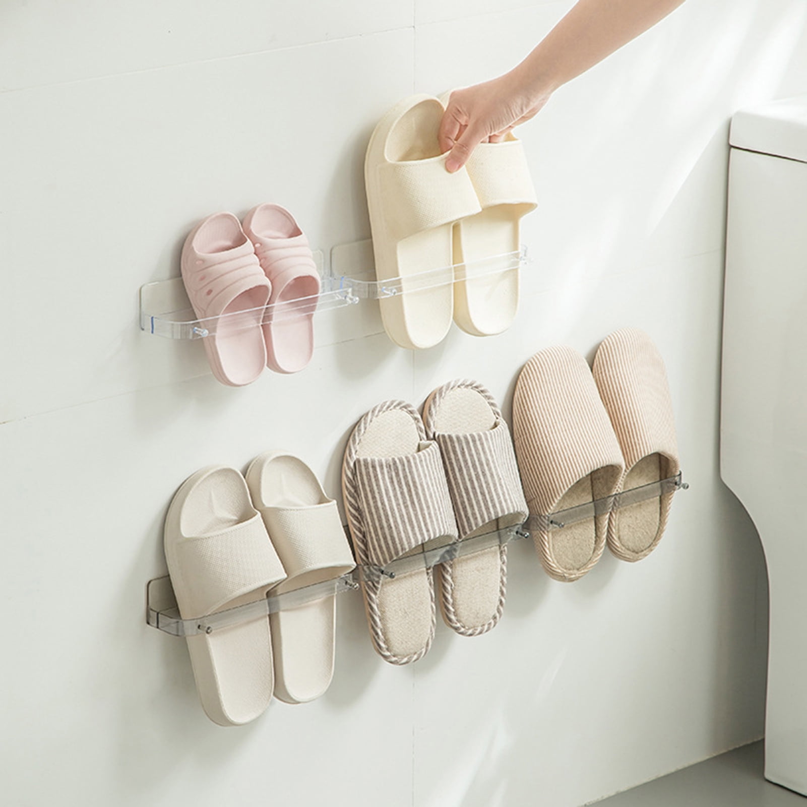 Yesbay Waterproof Transparent Strong Load Bearing Space-saving Slippers ...
