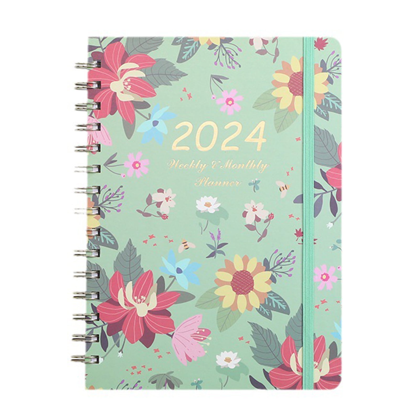 Yesbay Weekly Planner Exquisite Floral Print 2024 Monthly Planner ...