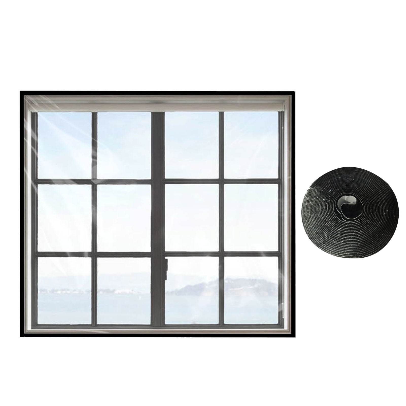 Yesbay Winter Insulated Curtain Transparent Thermal Curtain Window ...