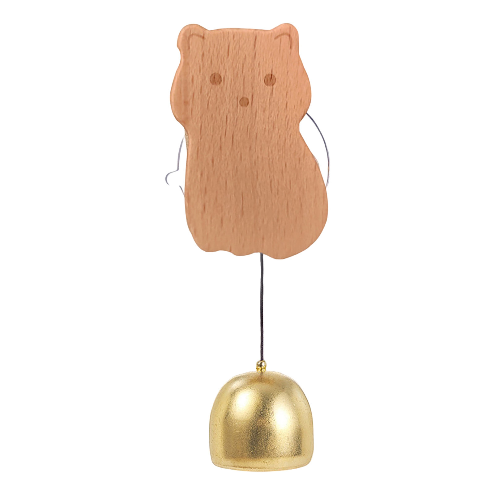 Yesbay Wooden Door Bell Animal Shape Wind Chime Hanging Metal Bell with ...