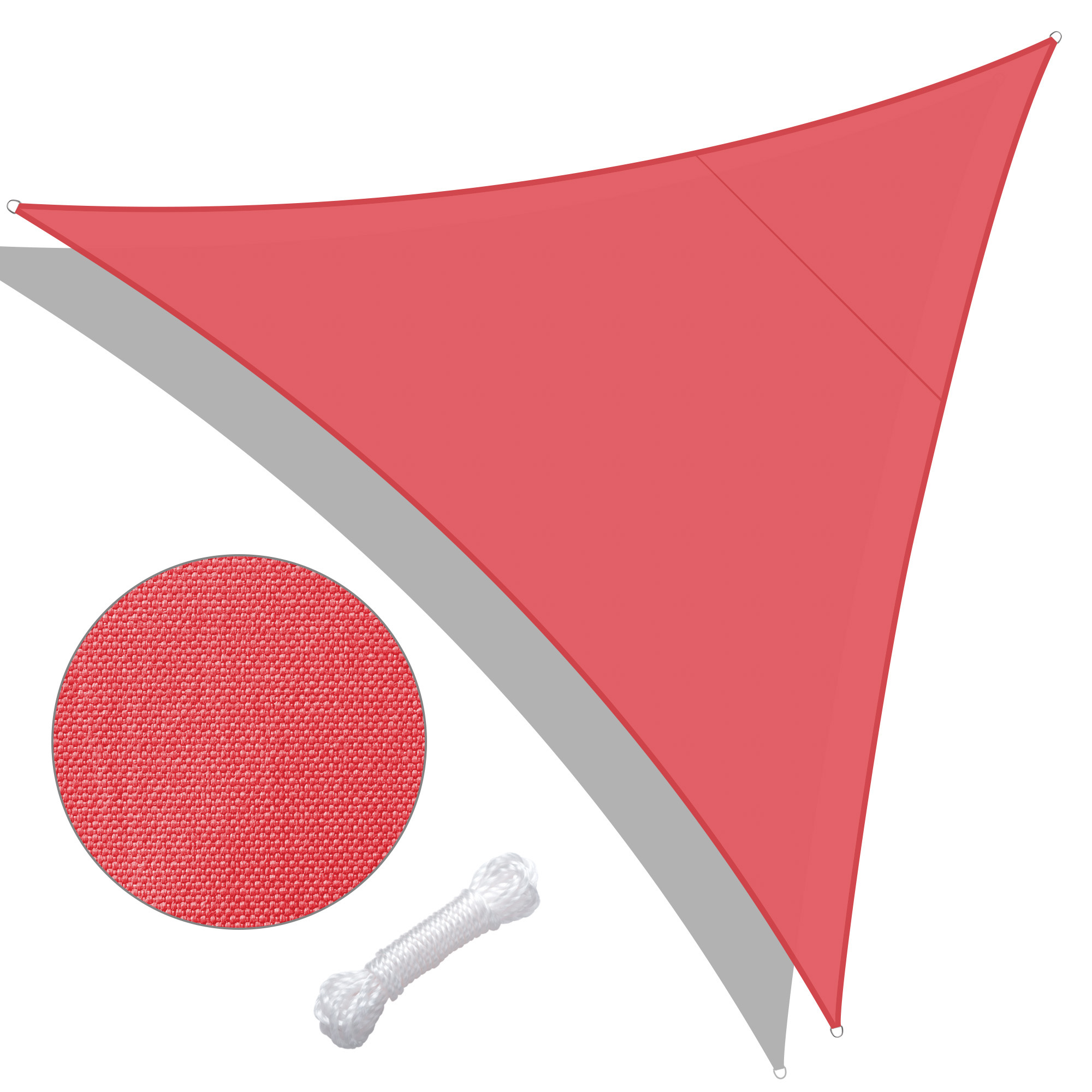 Shadesheet by Boen Sun Shade Sail Canopy, Triangle, 16'x16'x16 ...