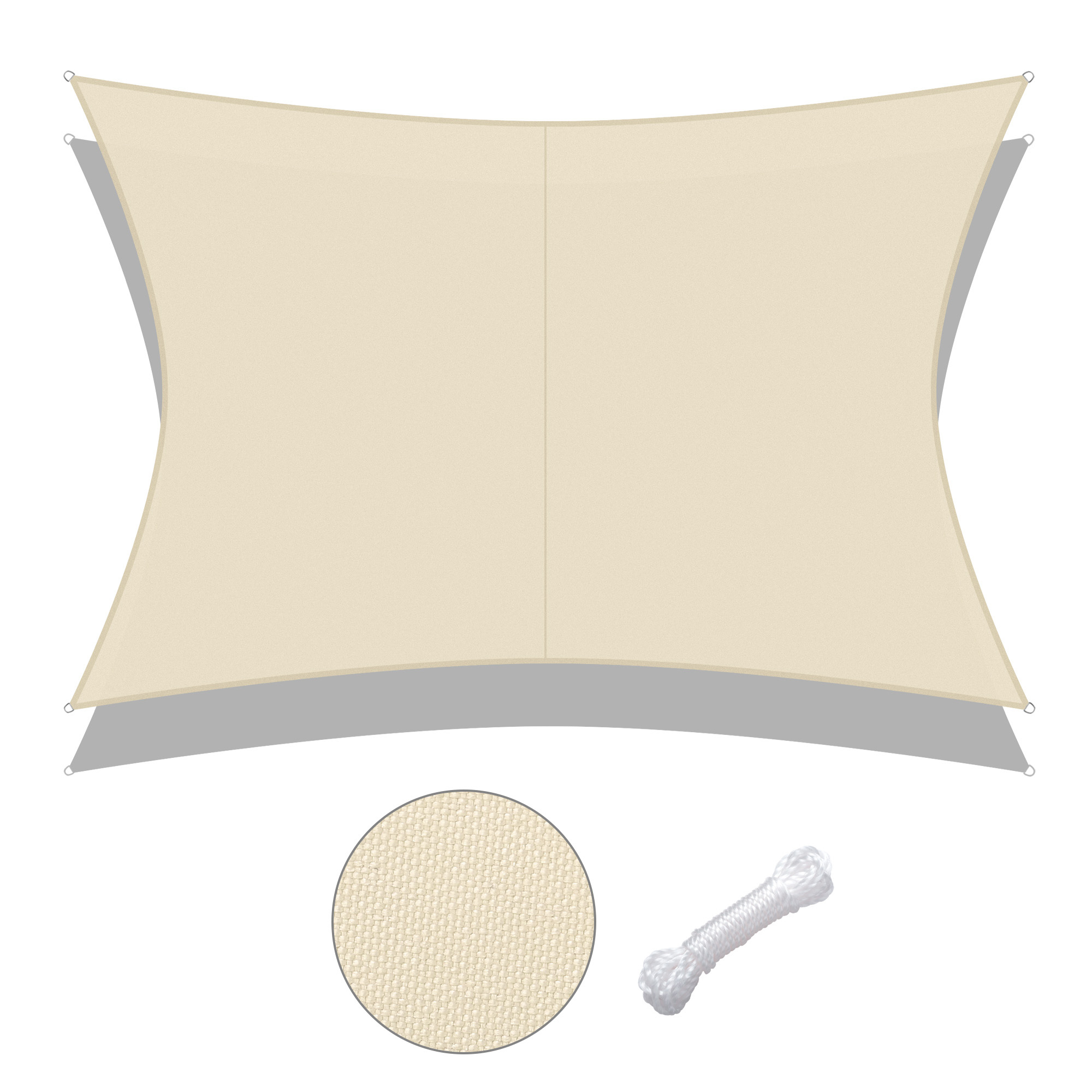 Petra's 23 Ft. X 23 Ft. Square Desert Sand Sun Sail Shade. Durable ...