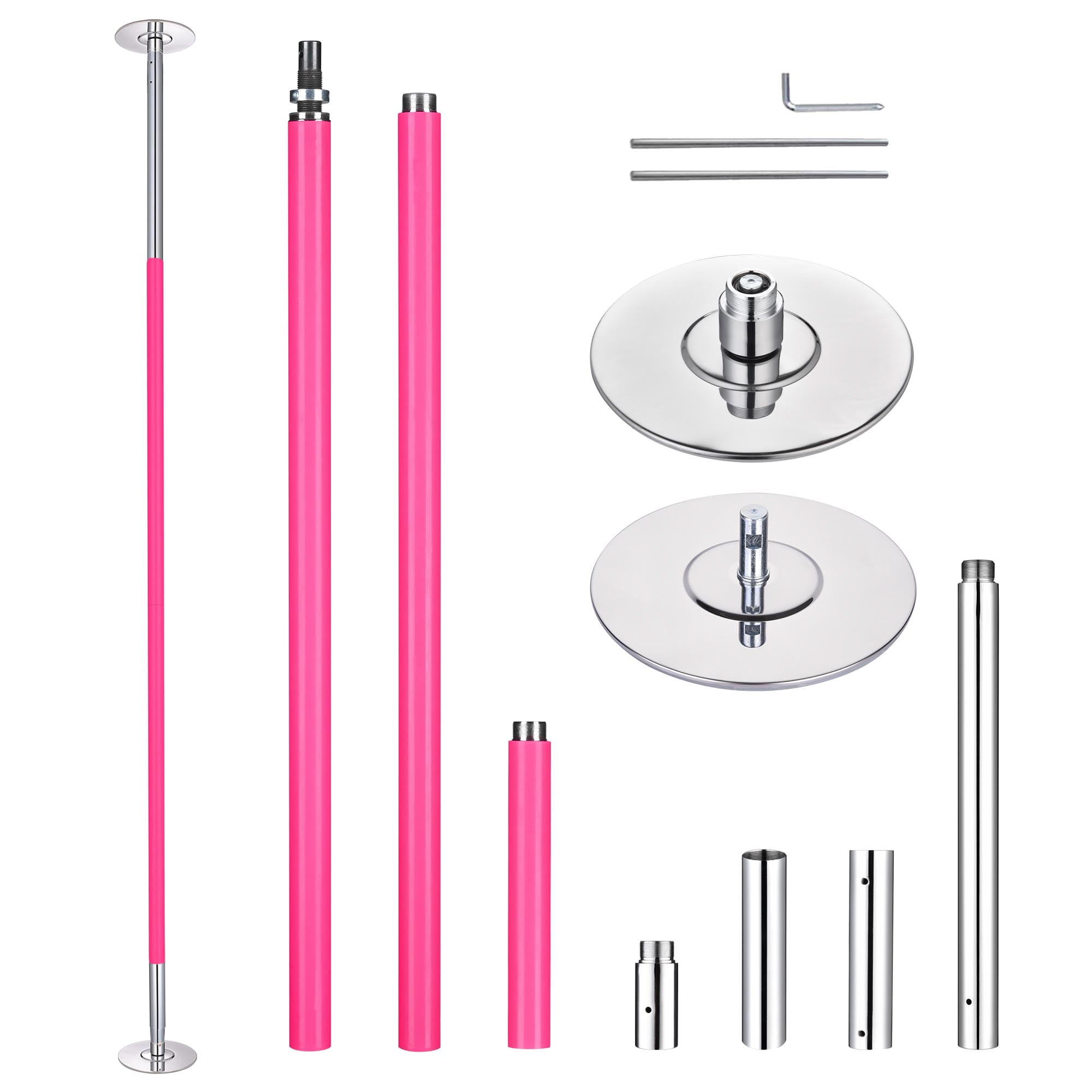 Yescom 10.9 Ft Static Spinning Dancing Pole Kit 45mm Silicone Party ...