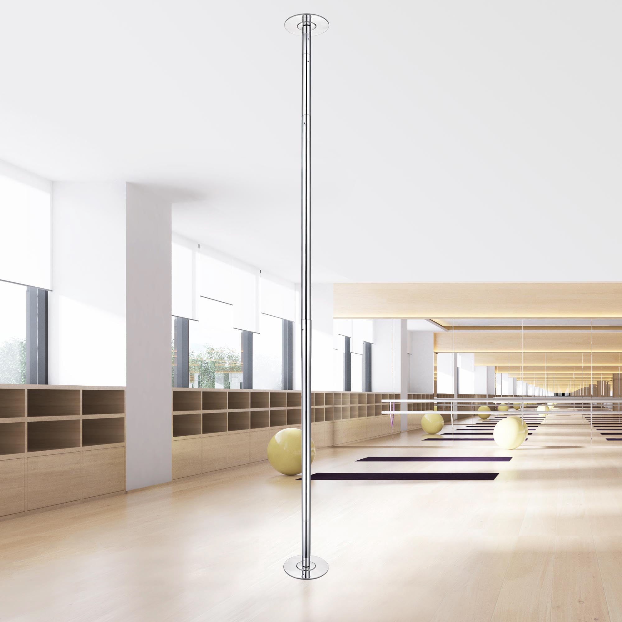 Yescom 10 FT Spinning Static Dancing Pole Kit with Extensions Fitness ...