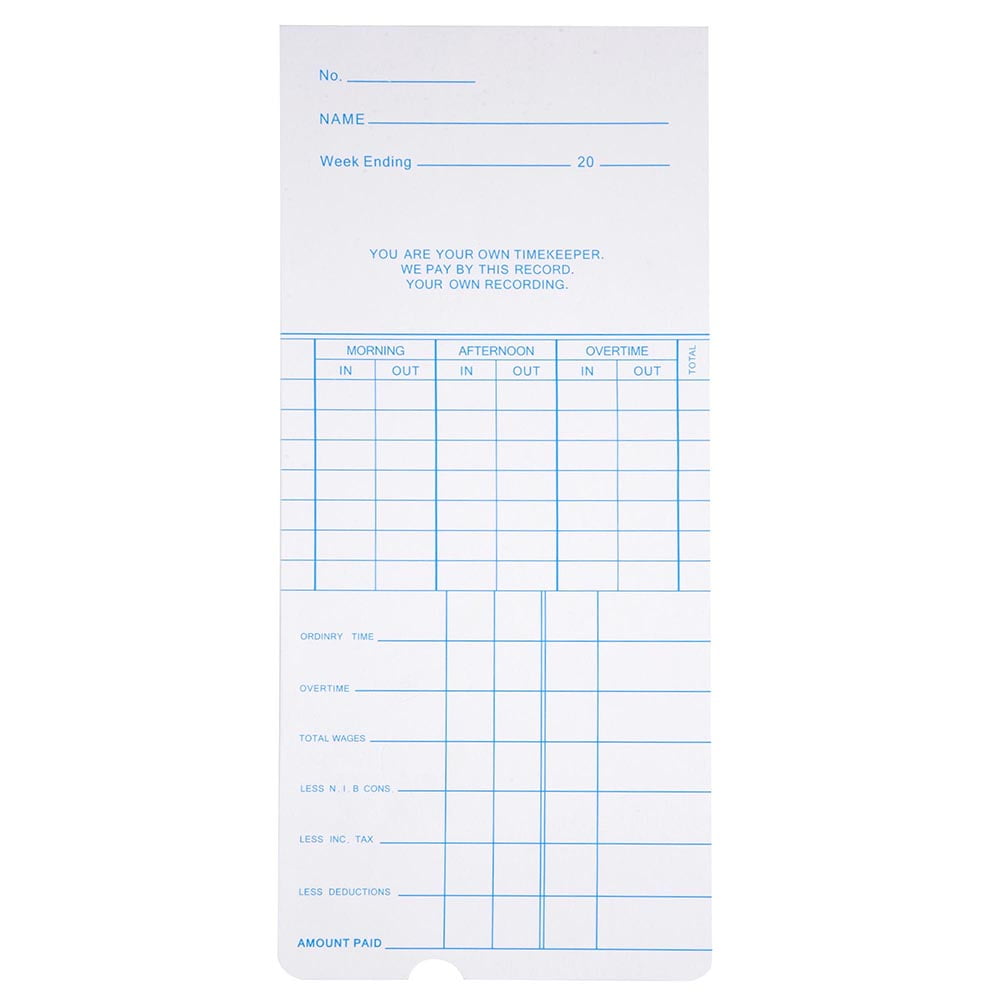 Yescom 1000 Count Weekly Time Clock Cards Timecard for Employee ...