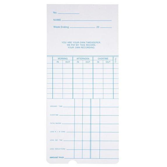 Yescom 1000 Count Weekly Time Clock Cards Timecard for Employee ...
