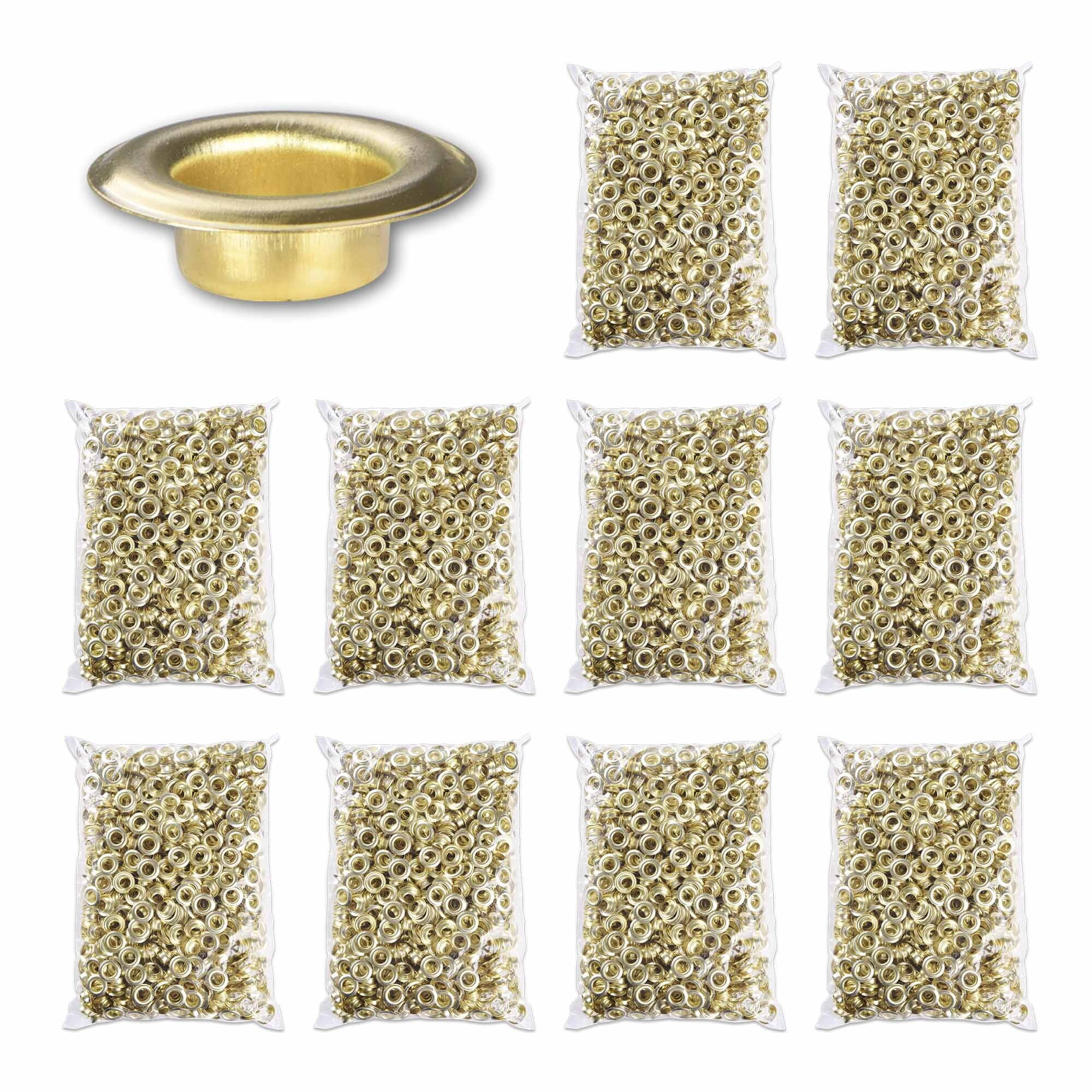 Yescom 10000 pcs 3/8" Grommet Kit #2 Brass Grommets Compatible with ...