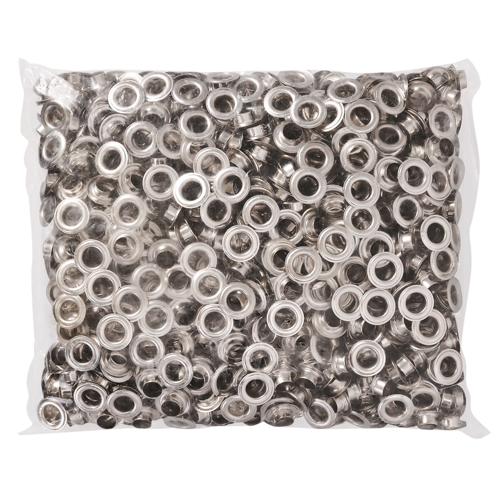 Yescom 1000 pcs Grommet Kit 3/8 inch Size #2 Eyelets and Washers Nickel ...