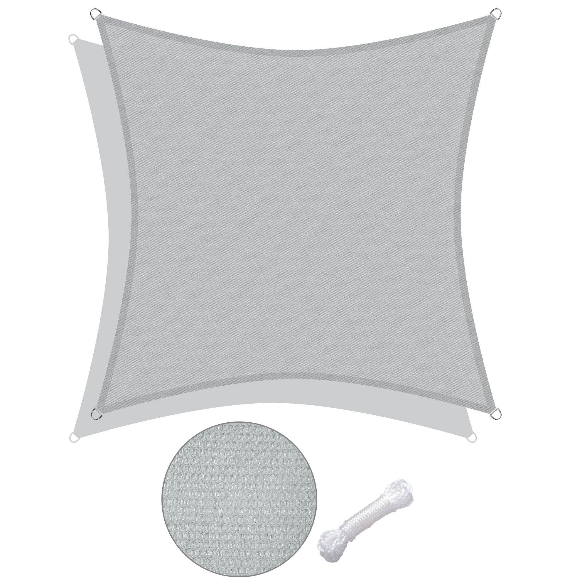 Yescom 10x10Ft 97% UV Block Square Sun Shade Sail Outdoor Patio Pool ...