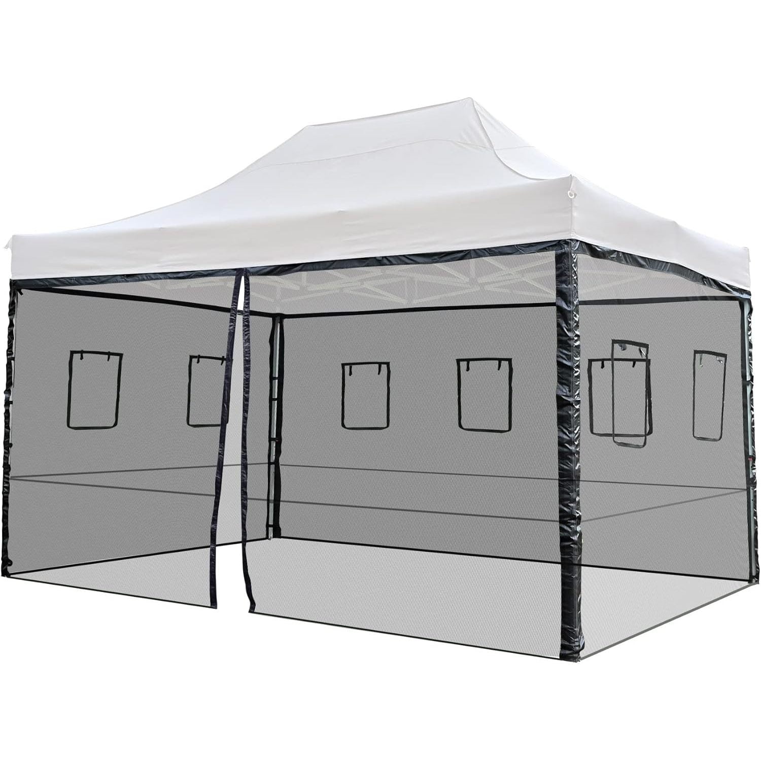 Yescom 10x15' Pop Up Canopy Full Mesh Sidewall with Windows for Outdoor ...