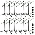 Yescom 12 Packs Microphone Boom Arm Stand Dual Mic Clips Adjustable ...