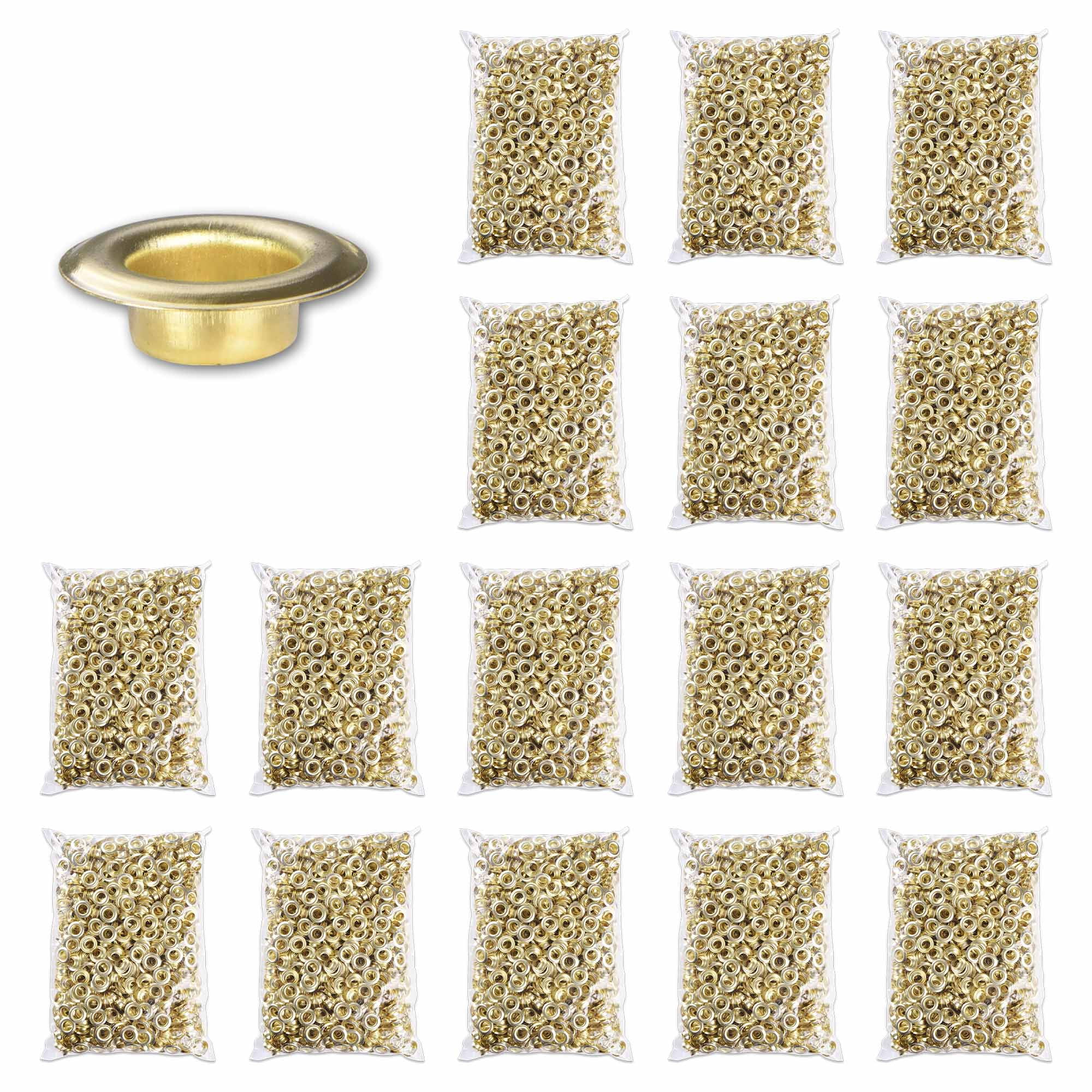 Yescom 16000pcs 3/8" Size #2 Grommets 10mm Brass Finish Eyelets for ...