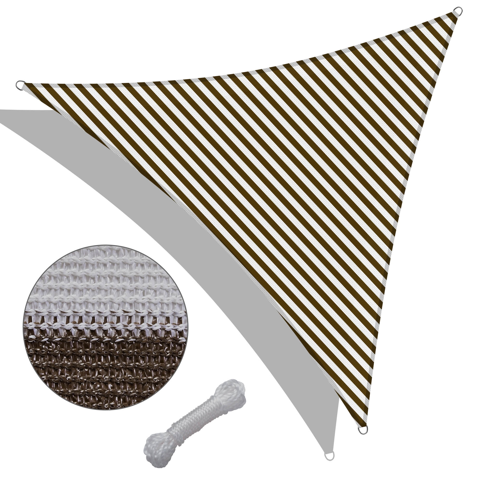 Yescom 16Ft 97% UV Block Triangle Sun Shade Sail Outdoor Patio Pool ...