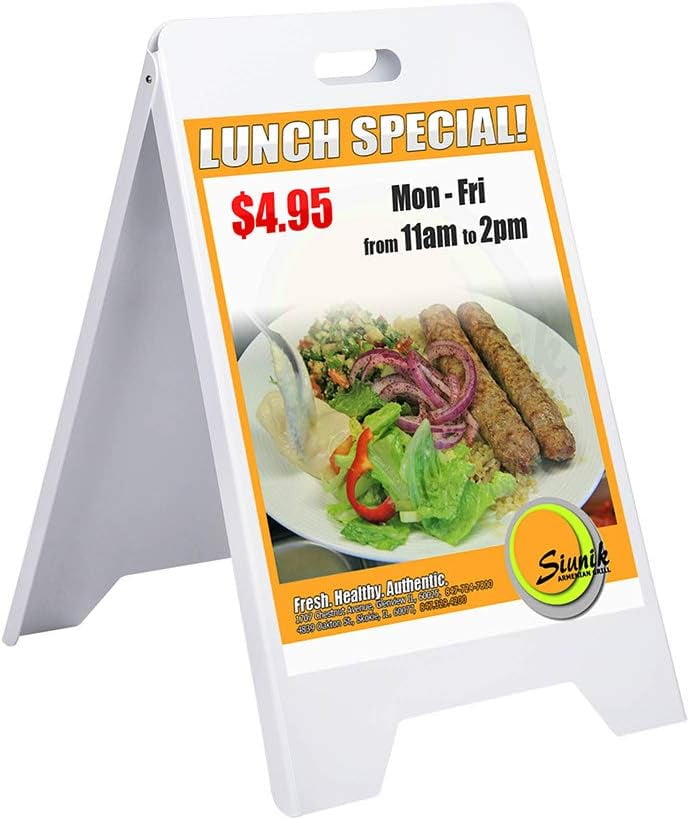 Yescom 19" x 32" Portable Foldable A-Frame Signboard Double Side ...