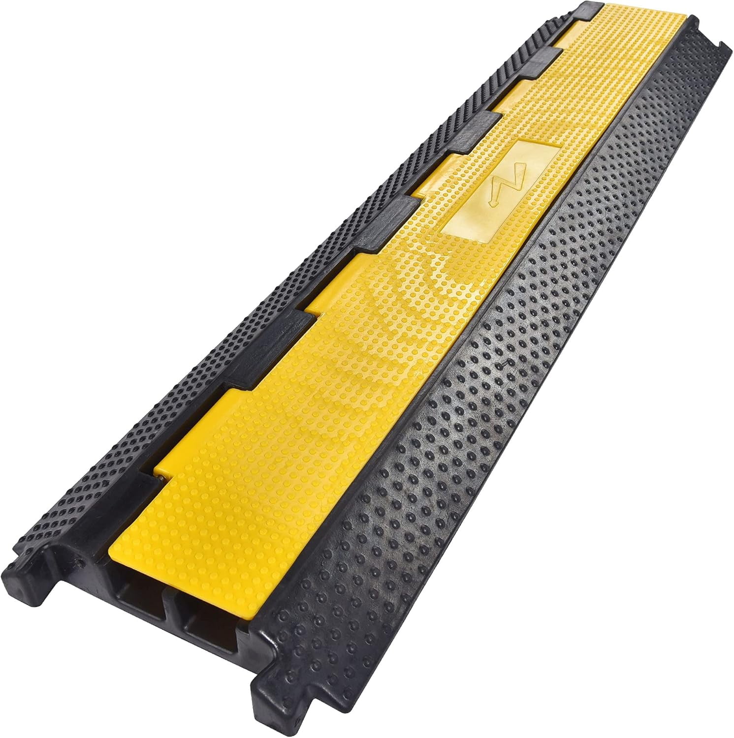 Yescom 2 Channel Rubber Electrical Wire Cable Cover Ramp Guard ...