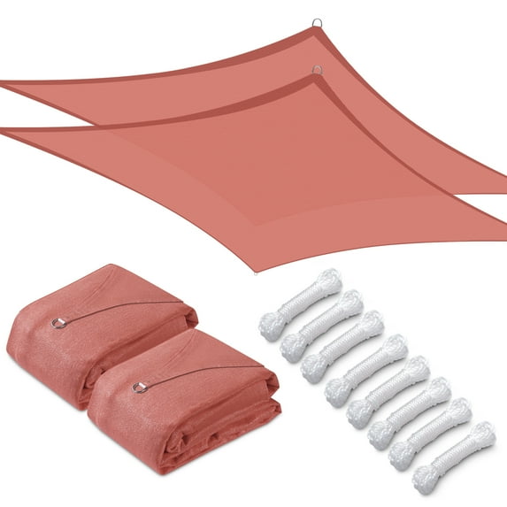 Yescom 2 Pack 12x12 Ft 97% UV Block Square Sun Shade Sail Canopy ...