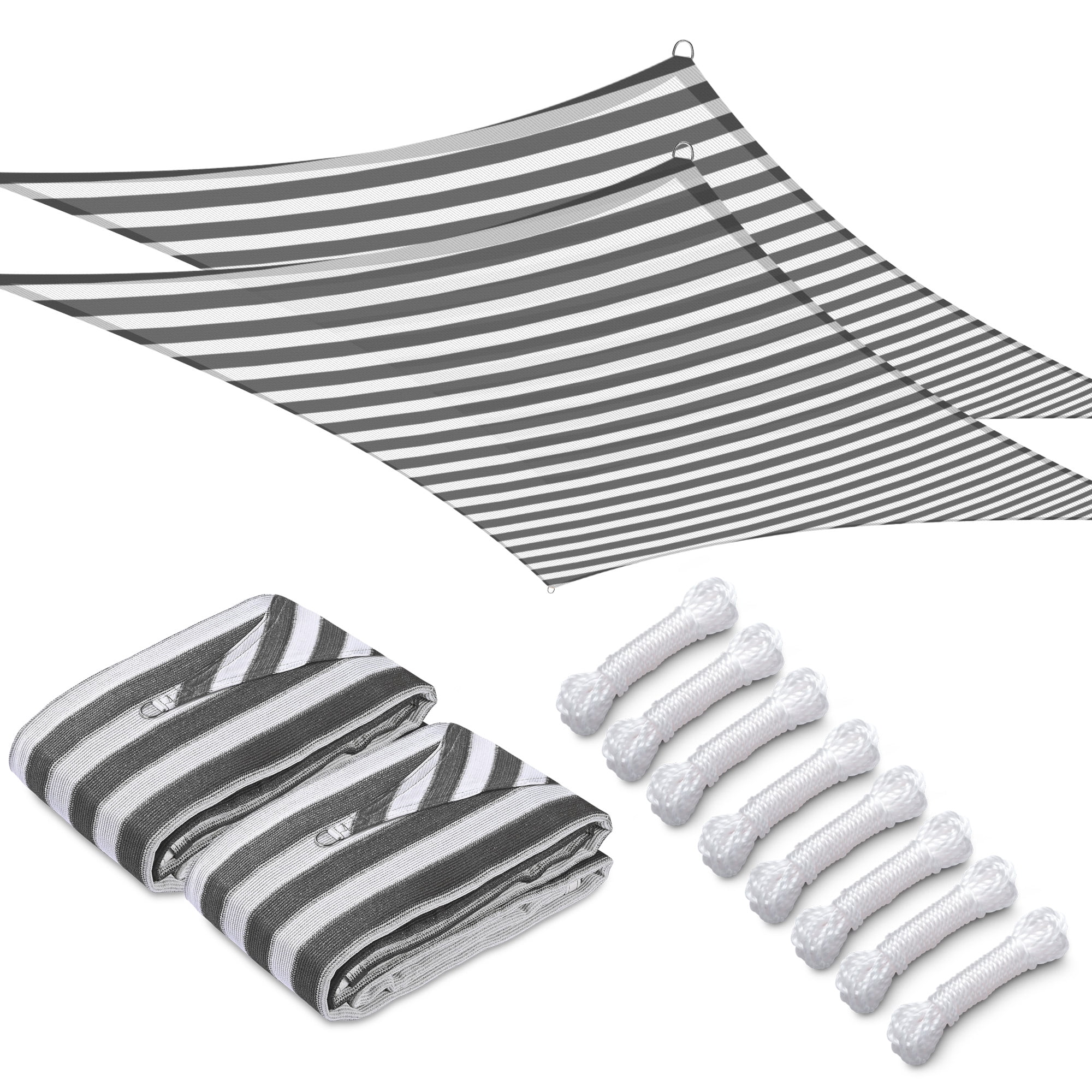 Yescom 2 Pack 12x12 Ft 97% UV Block Square Sun Shade Sail HDPE Canopy ...