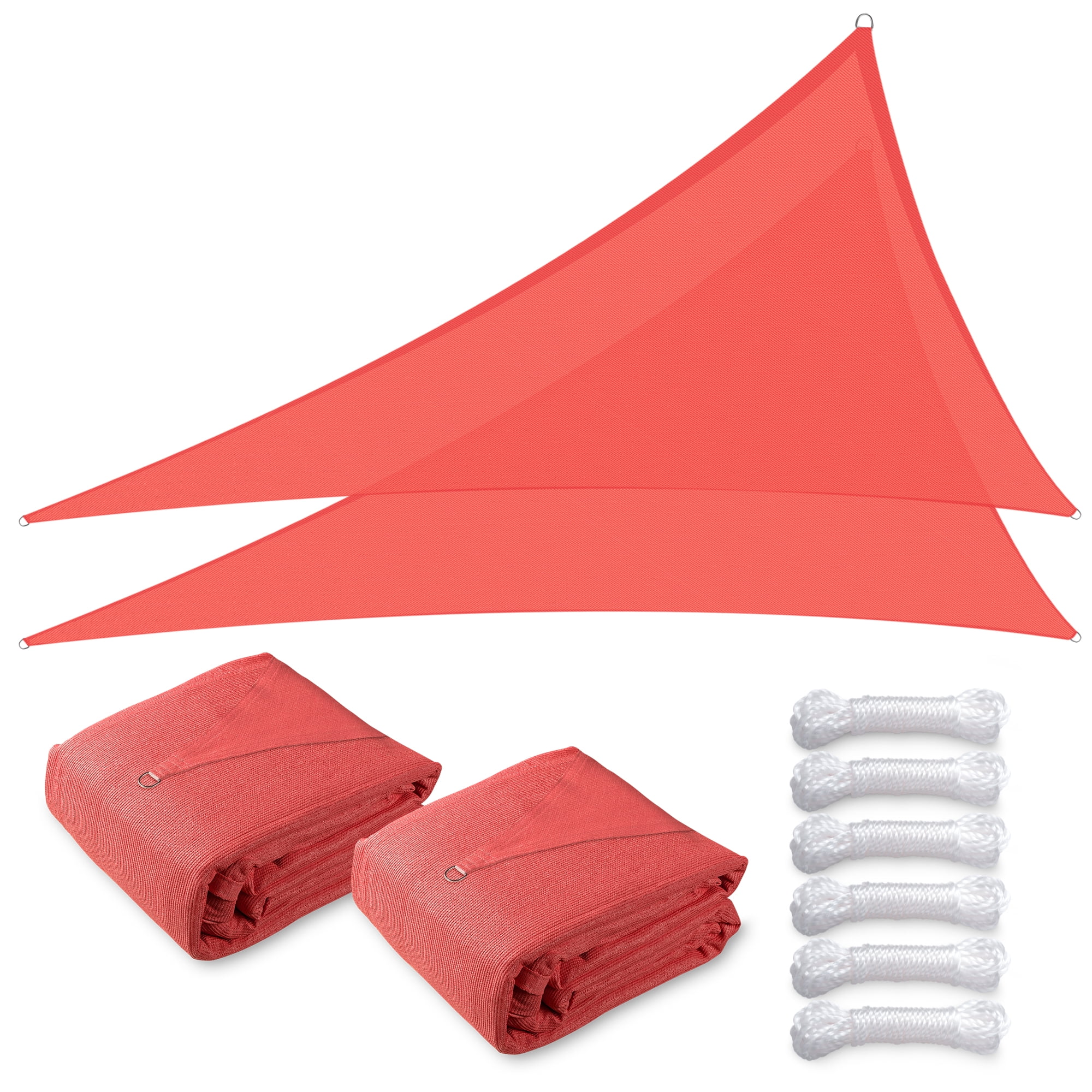 Yescom 2 Pack 22Ft Triangle Sun Shade Sail UV Block Commercial Carpark ...