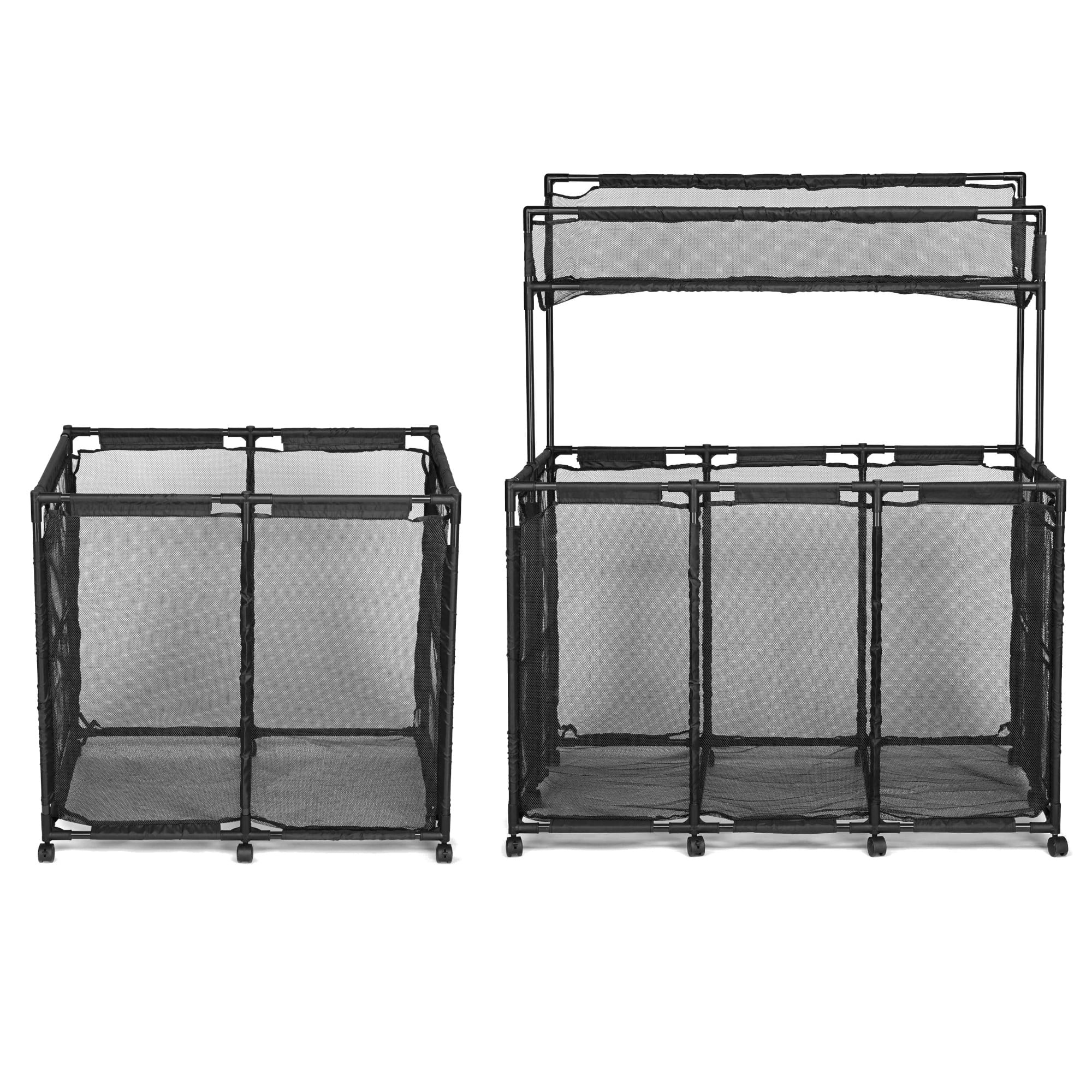 Yescom 2 Pack Mesh Pool Storage Bin Cart w/ Wheels Noodle Holder Toys ...