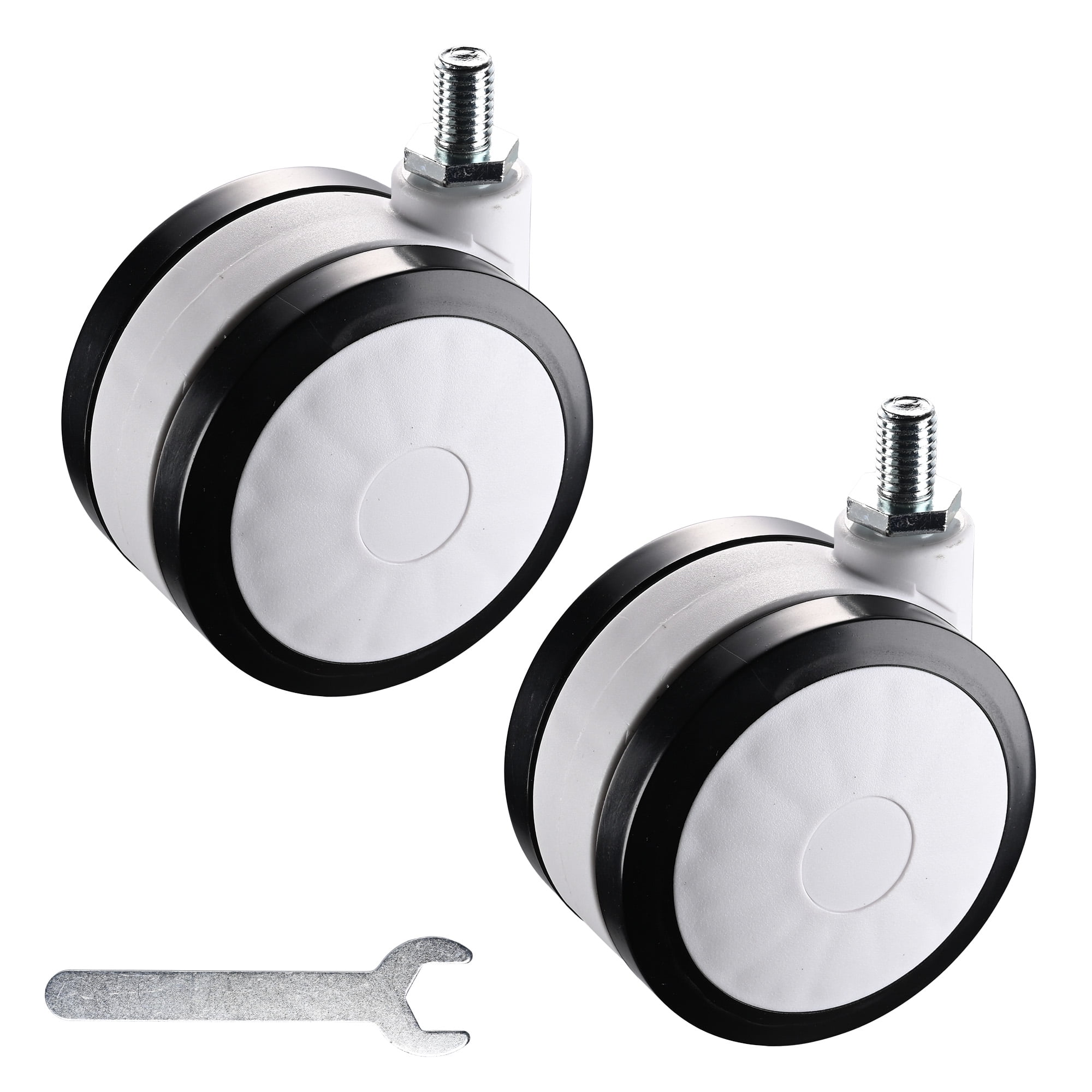 Yescom 2 Pack Mute Wheel Replacement Swivel Casters for PC Mobile Cart ...