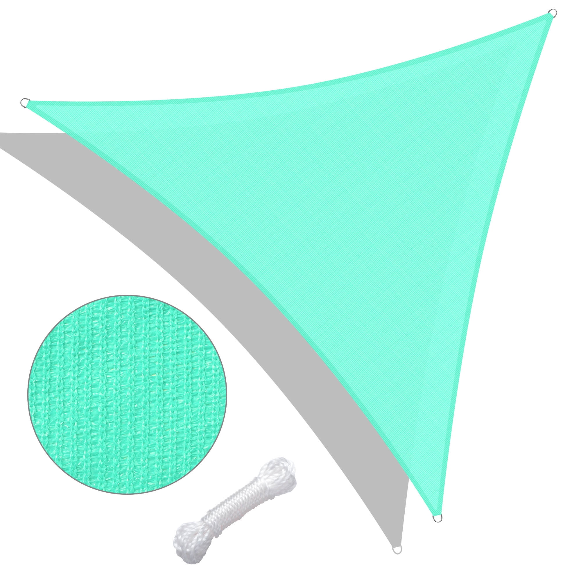Yescom 20Ft 97% UV Block Triangle Sun Shade Sail Outdoor Patio Pool ...