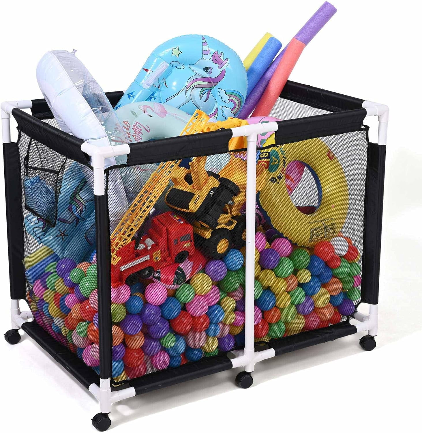 Yescom 214 Gallon Pool Float Storage Bin Basket for Toy Raft Noodles ...