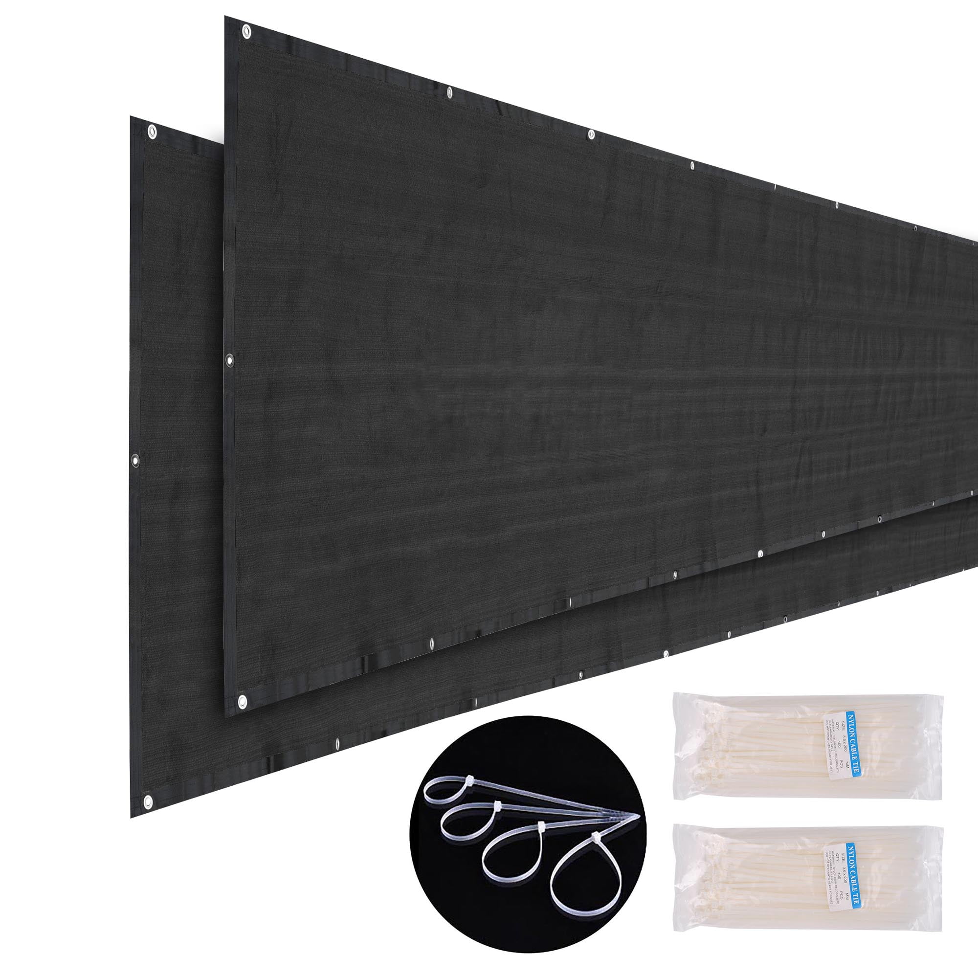 Yescom 25x6 Ft Mesh Privacy Fence Windscreen 180 gsm HDPE Fabric ...