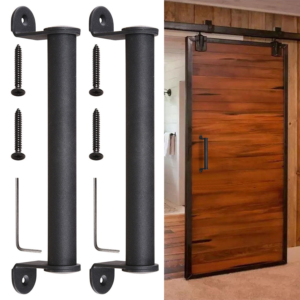 Yescom 2x 10" Sliding Barn Door Cylindrical Handle Cast Iron Pull Gate ...