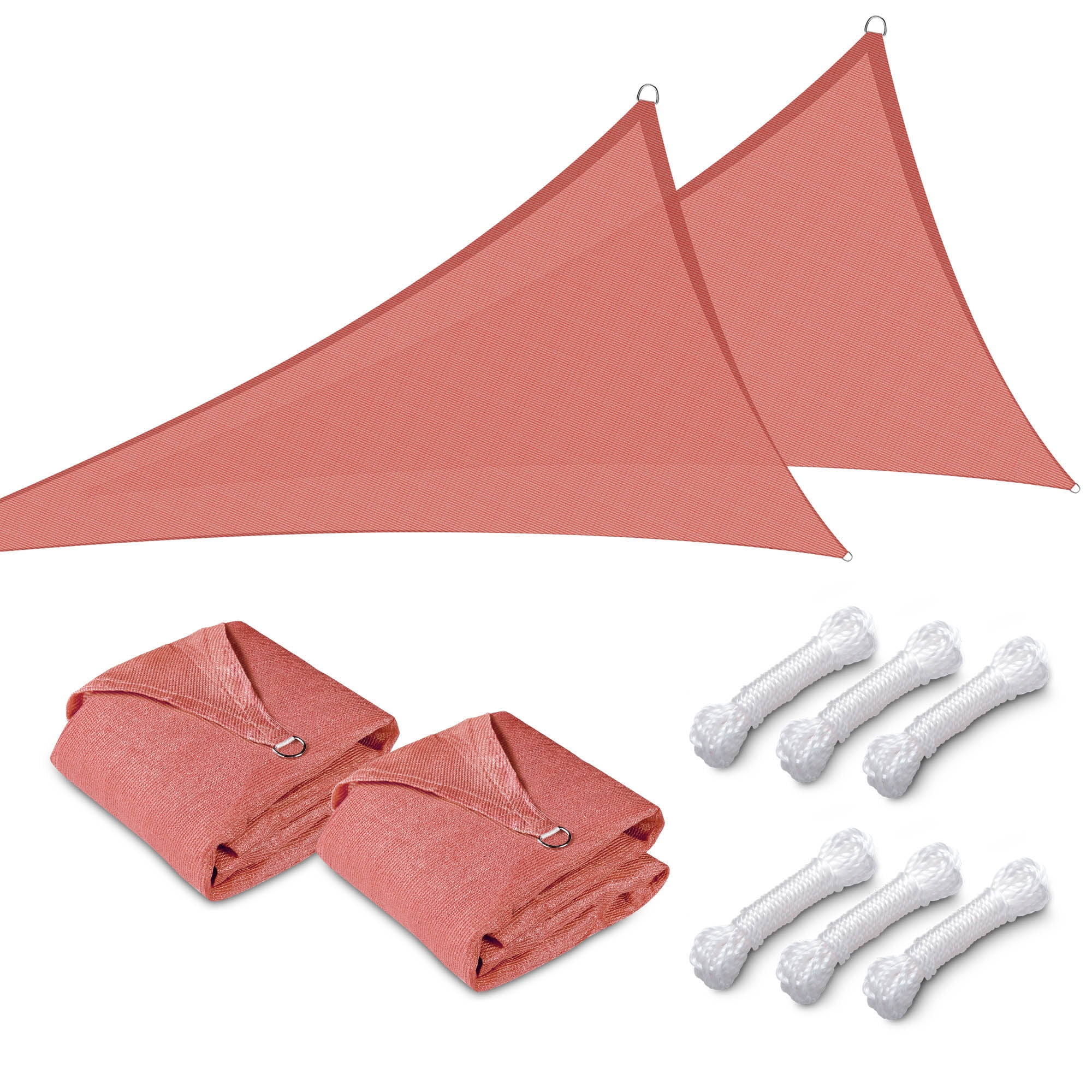 Yescom 2x 11.5' Triangle Sun Shade Sail Beach Canopy Cover UV Blocking ...