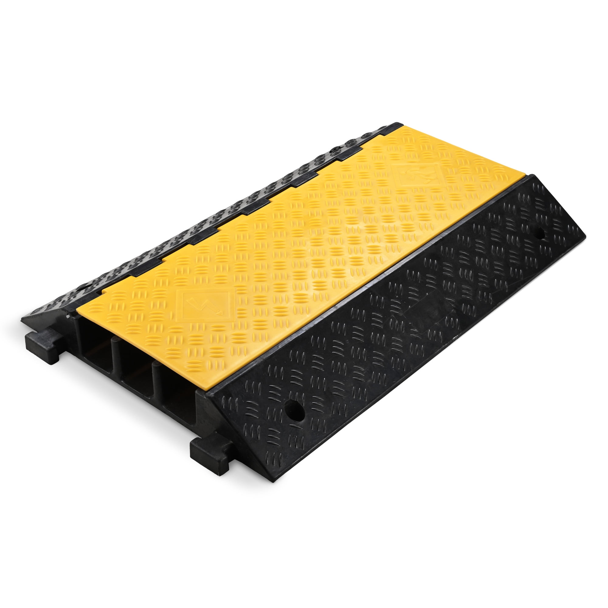 Yescom 3-Channel Rubber Cable Ramp 40000 Lbs Wire Cord Ramp Driveway ...